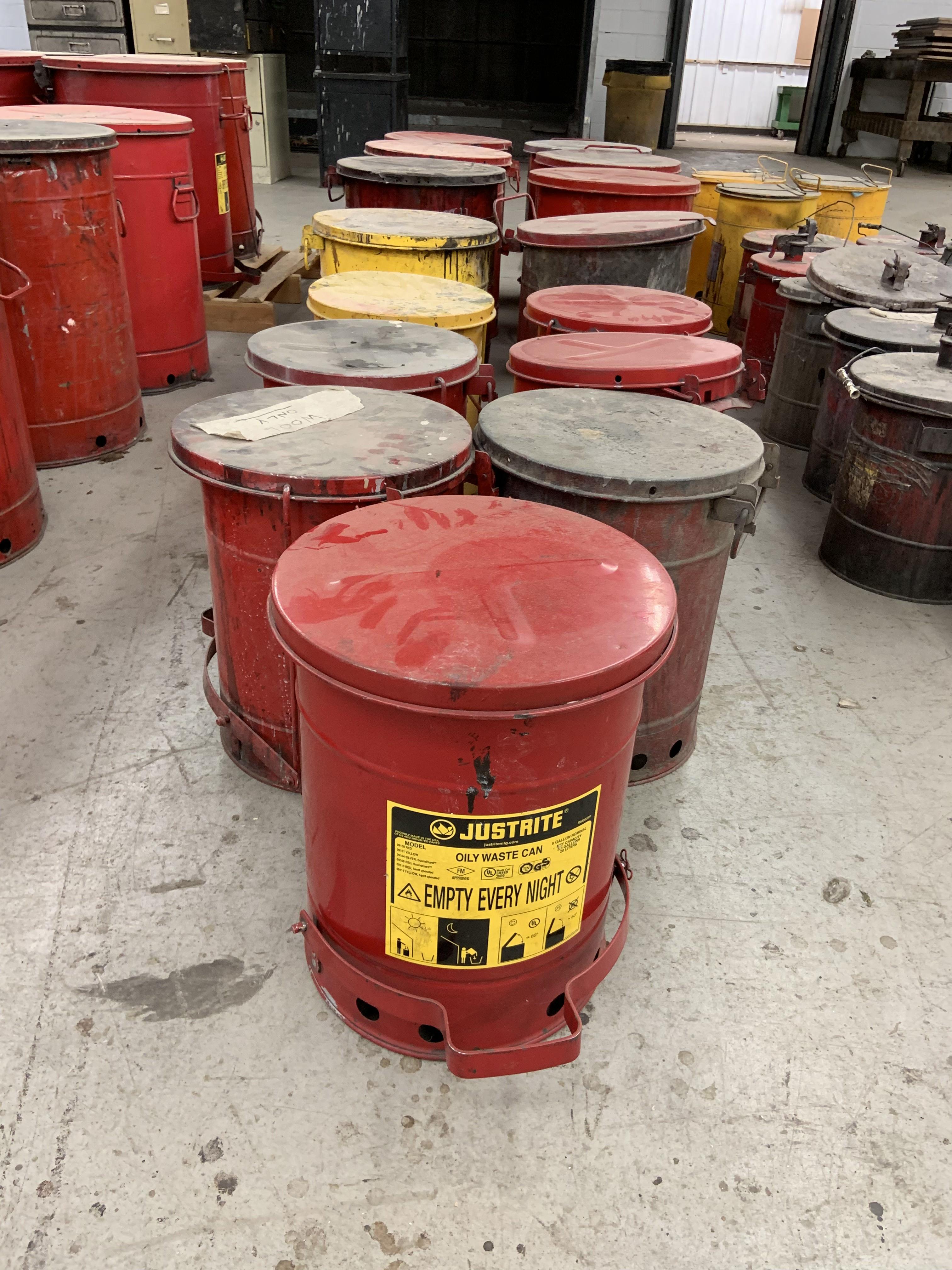 Flammable waste can, assorted 6, 10, and 14 gallon