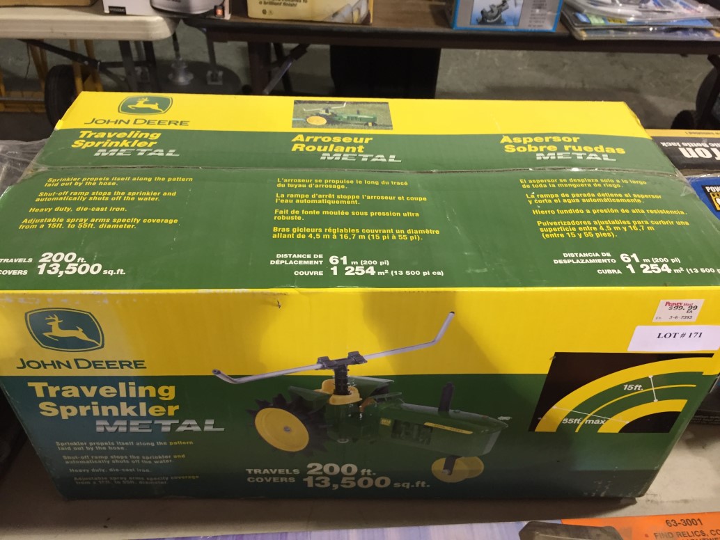 John Deere Traveling Sprinkler Metal