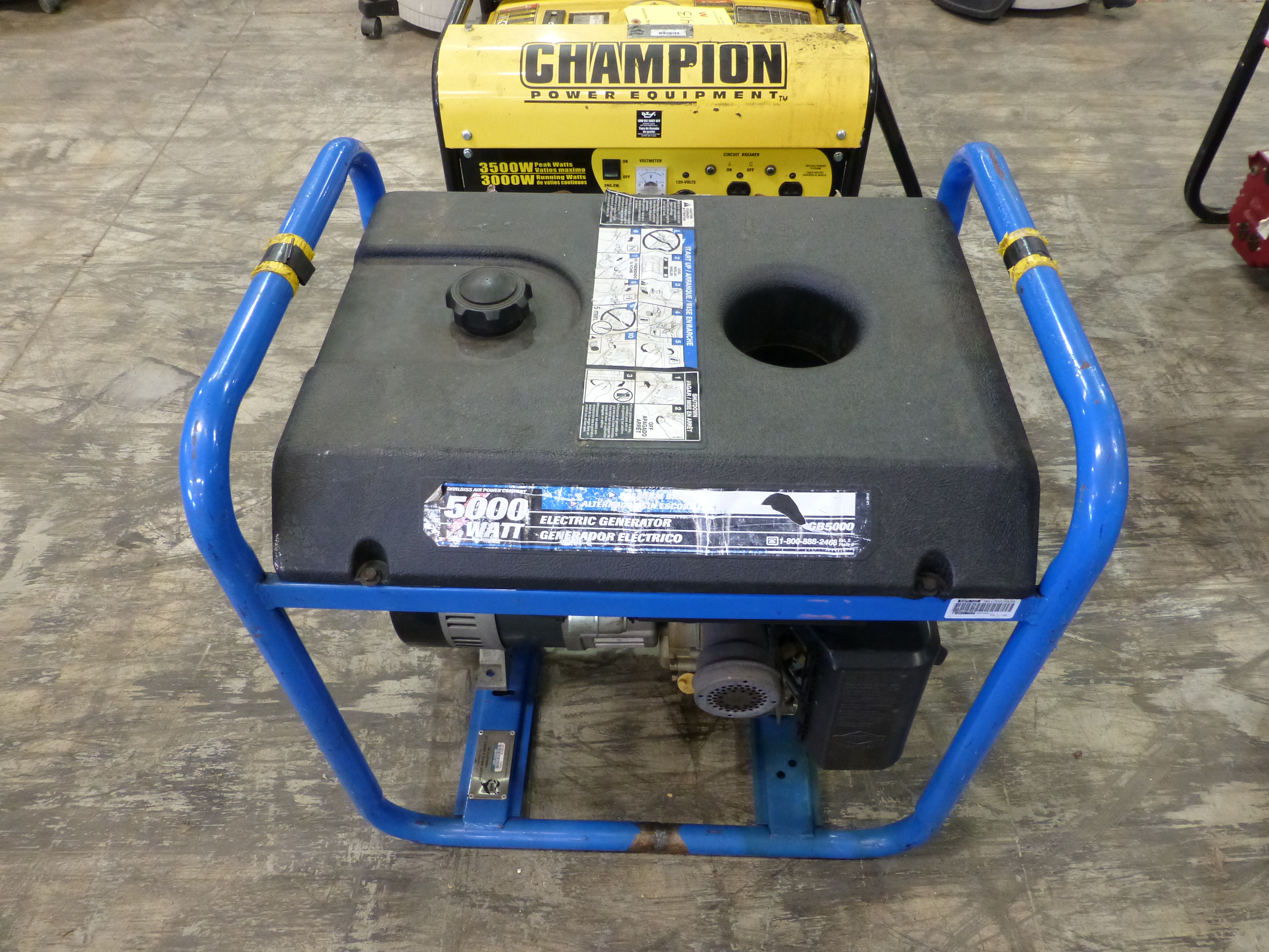 Devilbiss 5,000 Watt Electric Generator|Model No. GB5000; Gas Powered ...