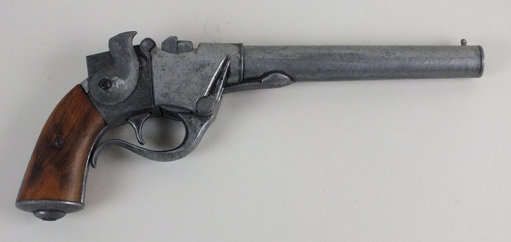 A replica model of a Sharps 1852 Civil War-era single-shot percussion ...