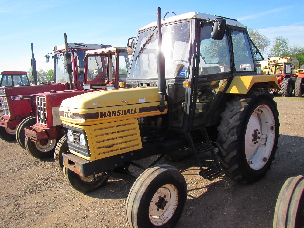 Marshall 702 2wd Tractor with Explorer Cab. Reg. No. A537 HPW Ser. No ...