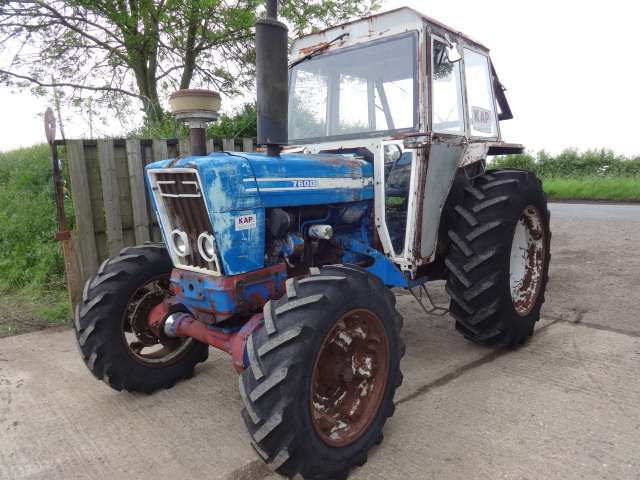 Ford County 7600-4 Tractor with Lambourn Cab Reg No KPO 230P