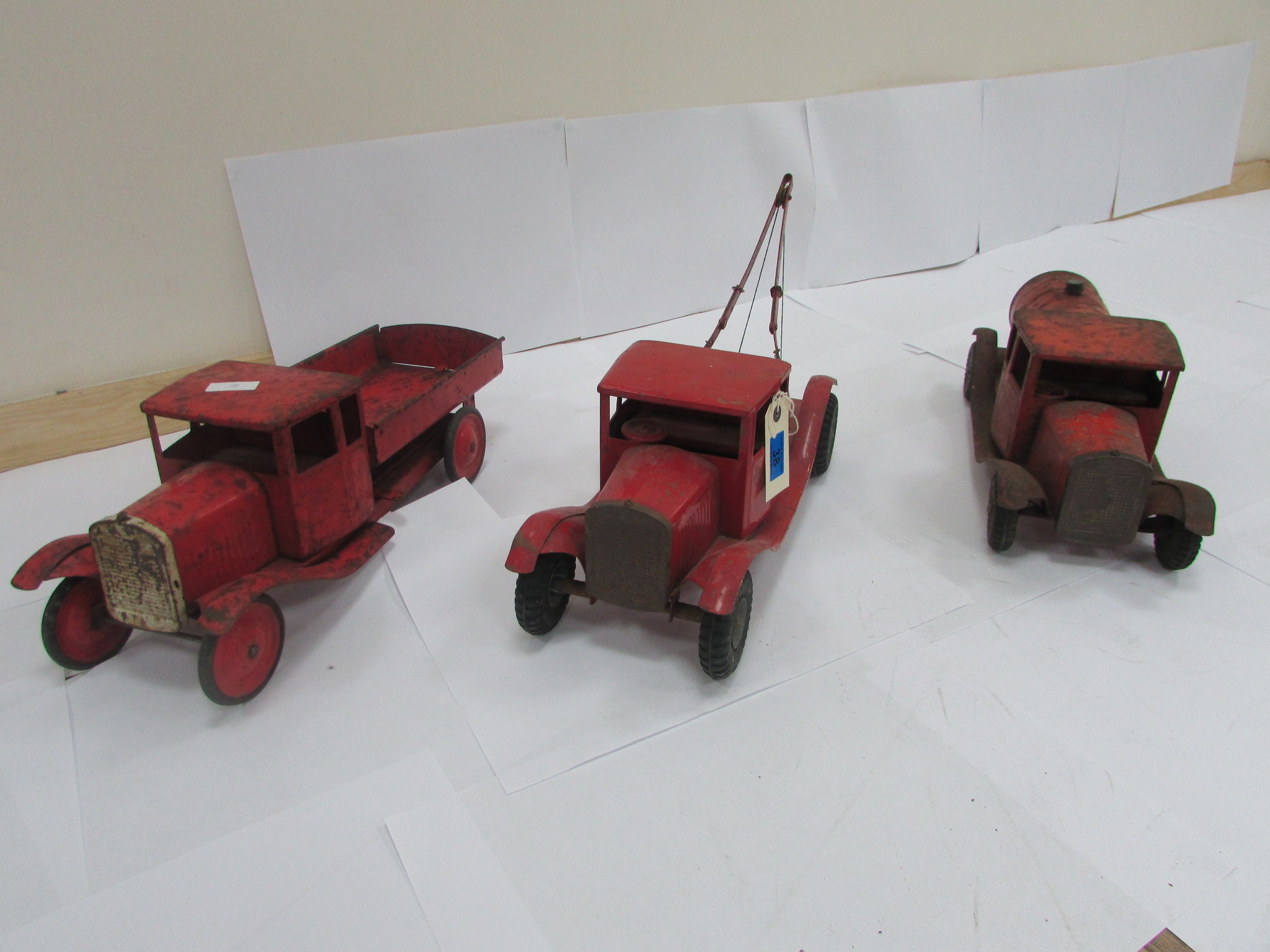 3 Triang Toys: Bedford Series Breakdown Truck, Shell Tanker, Tipper ...
