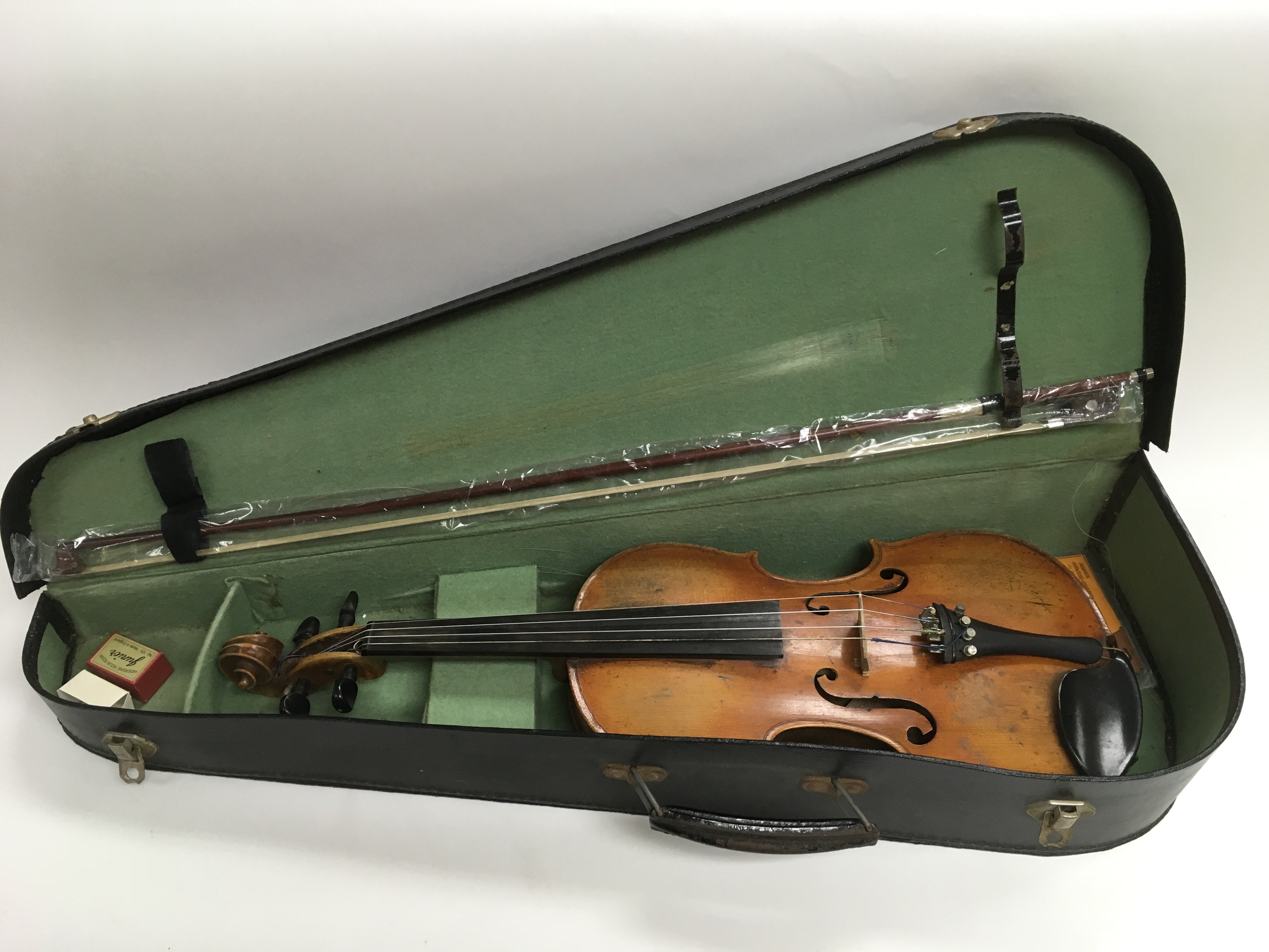 A cased Jacob Steiner violin.