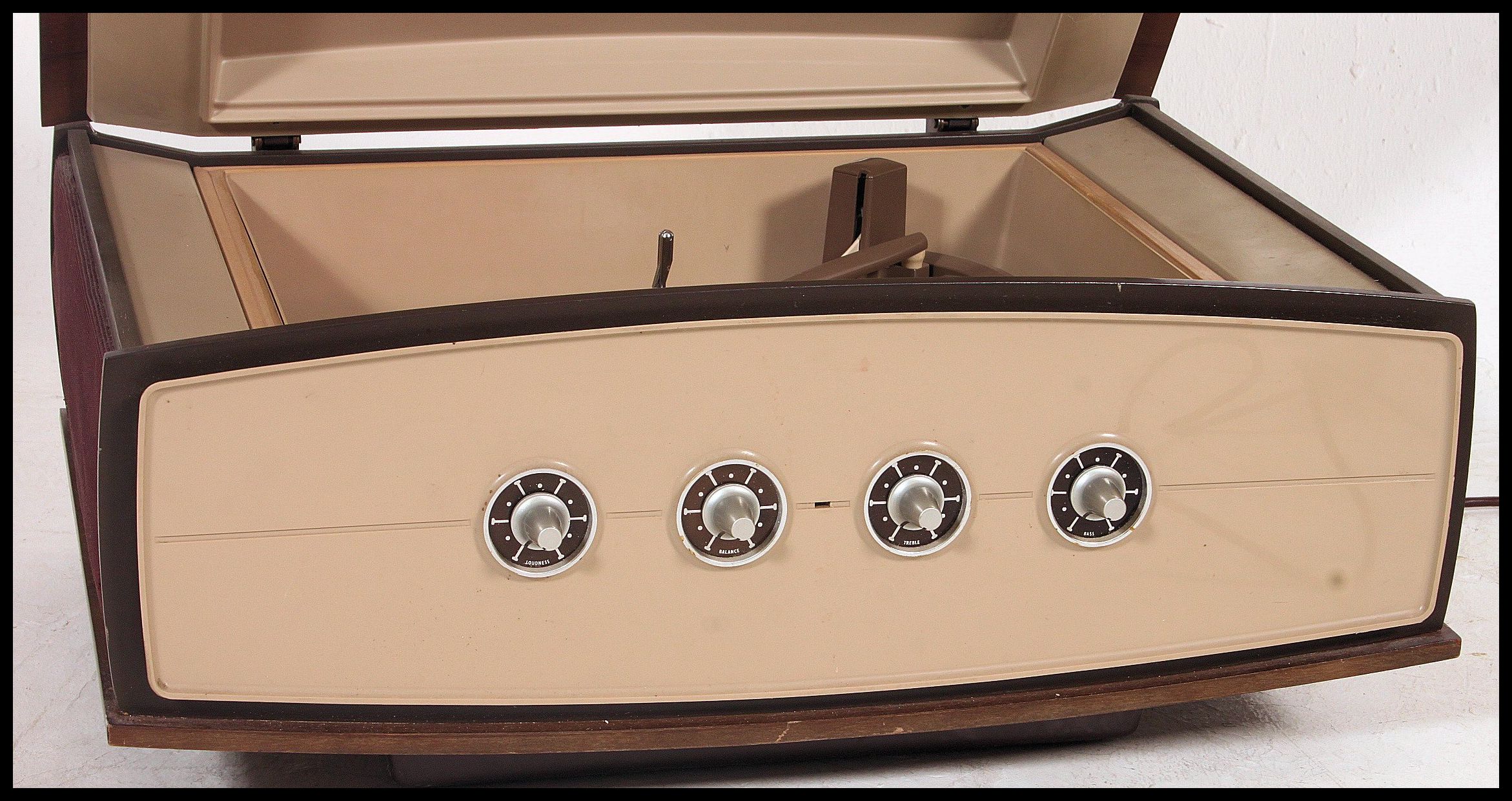 A retro PYE 1950's stereogram record player complete with instruction ...