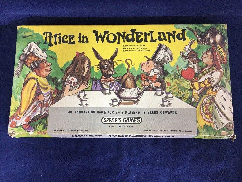 Beautiful vintage Alice in Wonderland board game dating from the 1970s ...