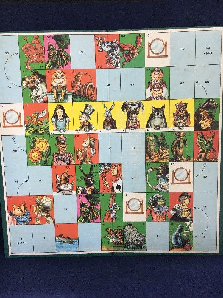 Beautiful vintage Alice in Wonderland board game dating from the 1970s ...