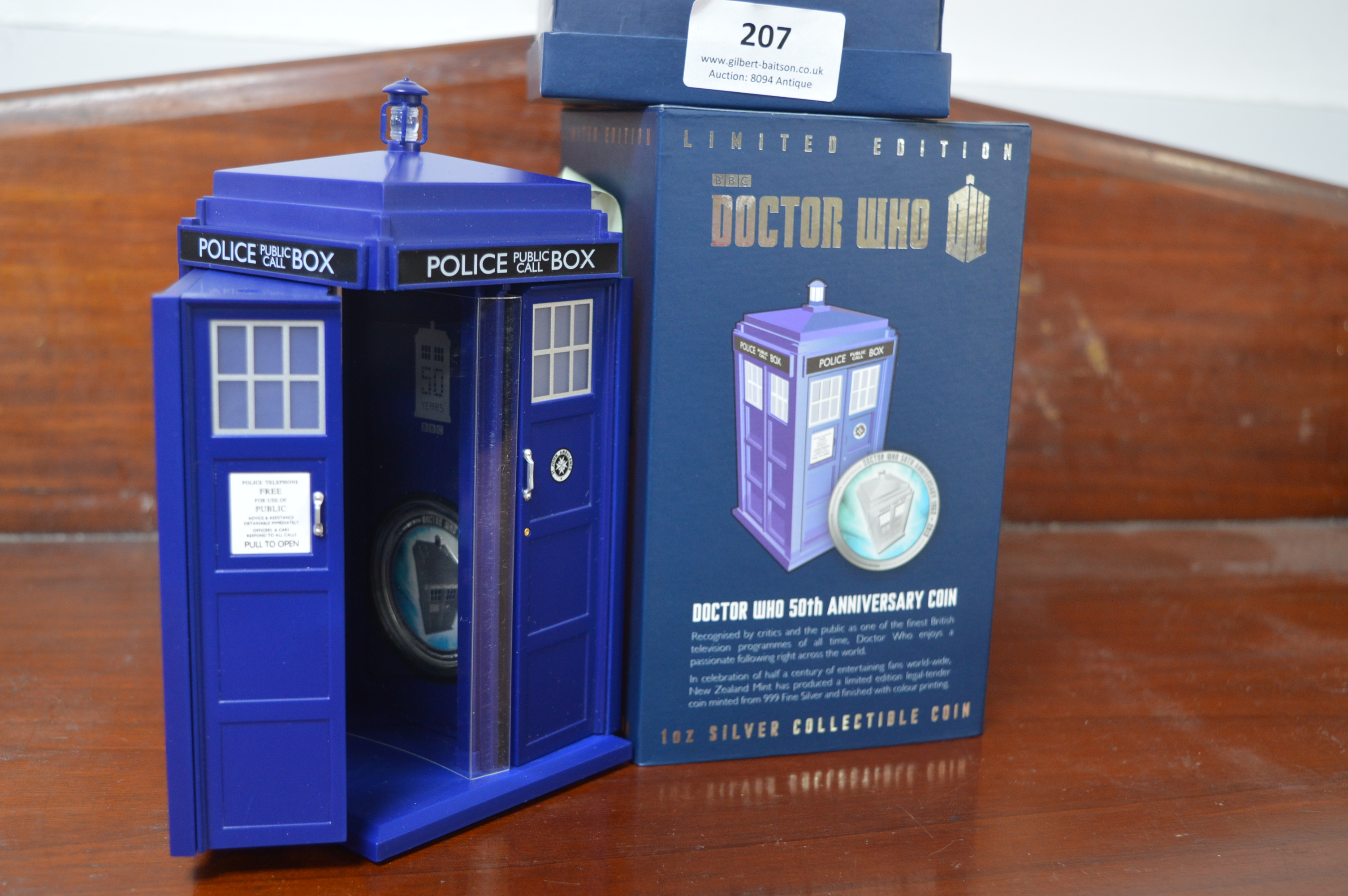 Dr Who 50th Anniversary 1oz Silver Collectable Coin in Tardis Musical ...