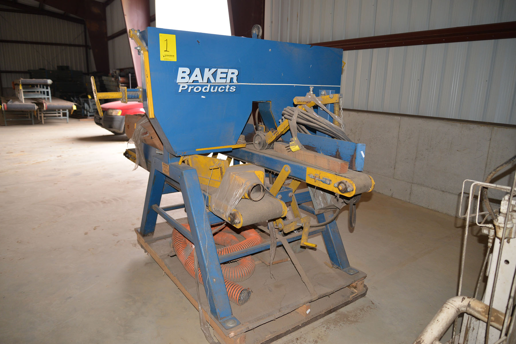 BAKER BAND RESAW; MODEL BBR-0, S/N 951275, BELT FEED, SPARE SAW BLADES