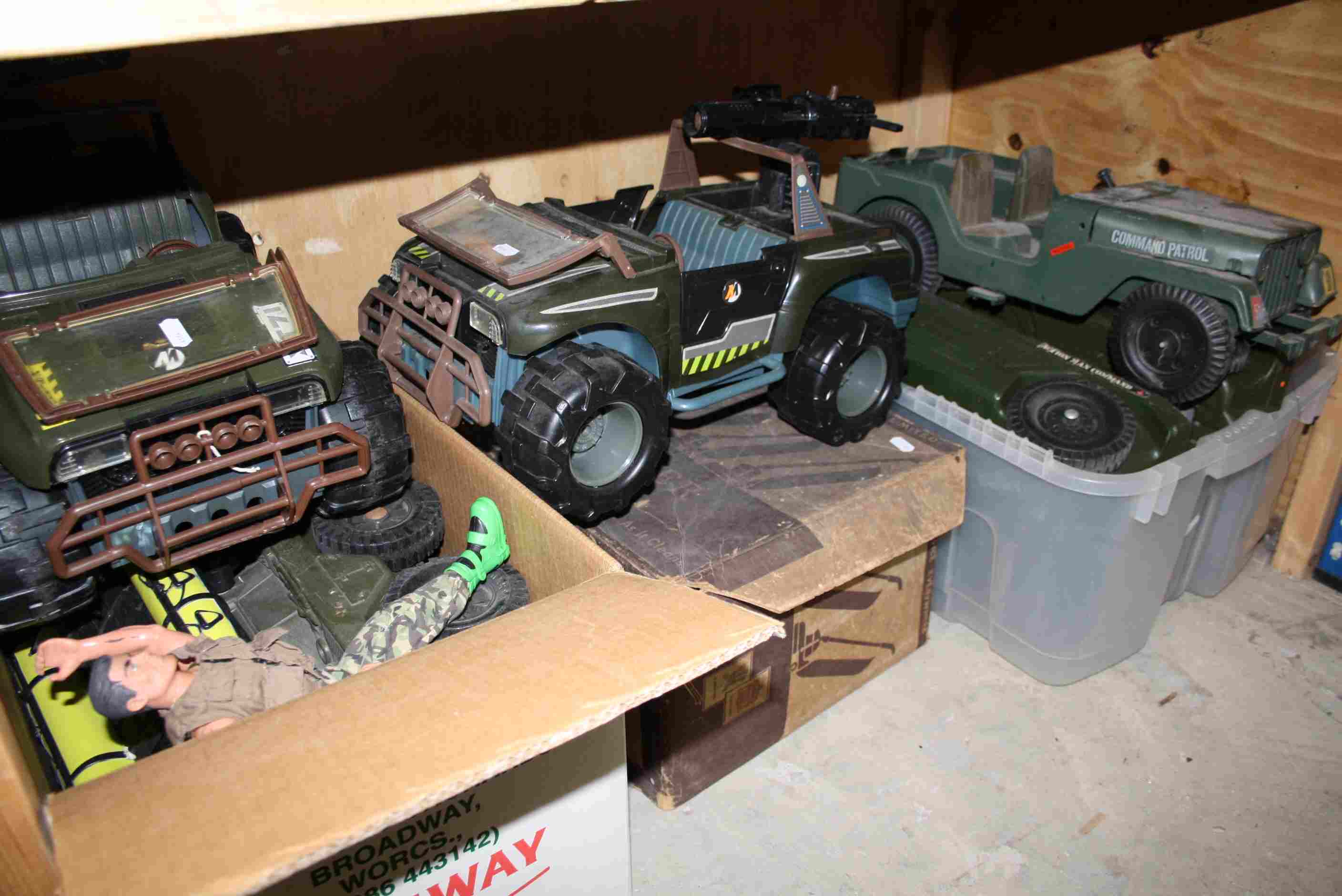 Quantity of Action Man vehicles and accessories to include dolls, late ...