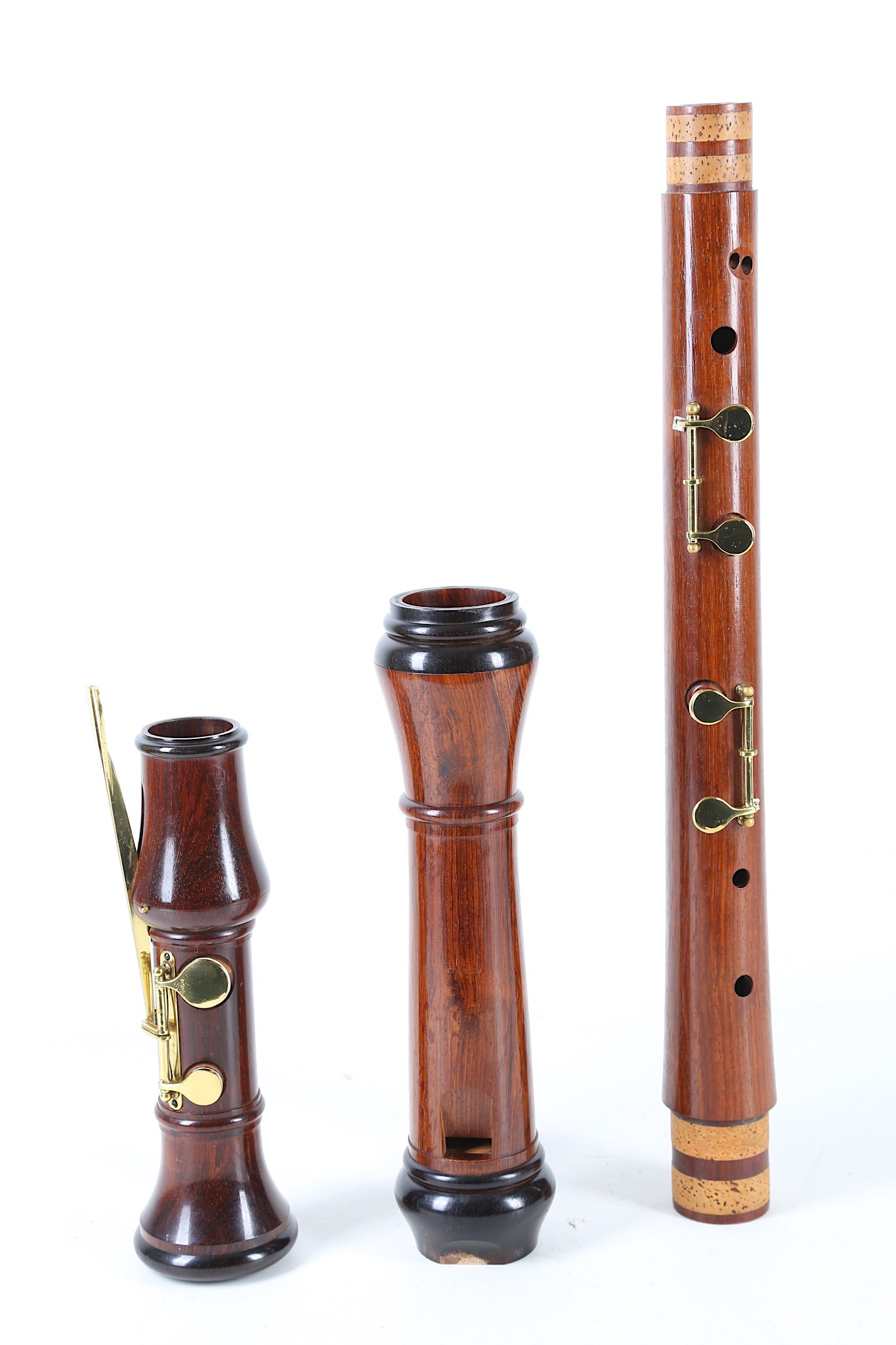 Roessler Bass recorder, rosewood made and ivory mounted. In very good ...