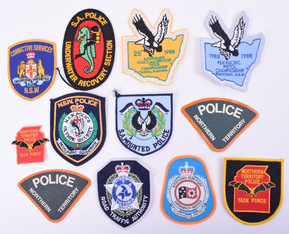 Sixty-Five Obsolete Australian Cloth Police Patches, including S.A ...