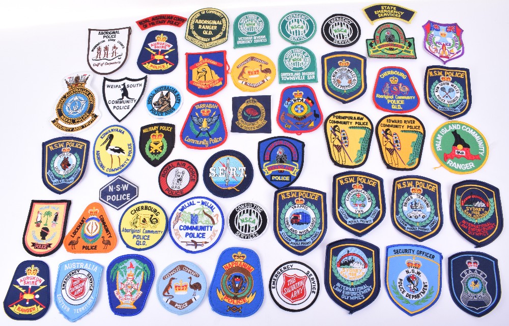 Selection of Obsolete Australian Cloth Police Patches, including Royal ...