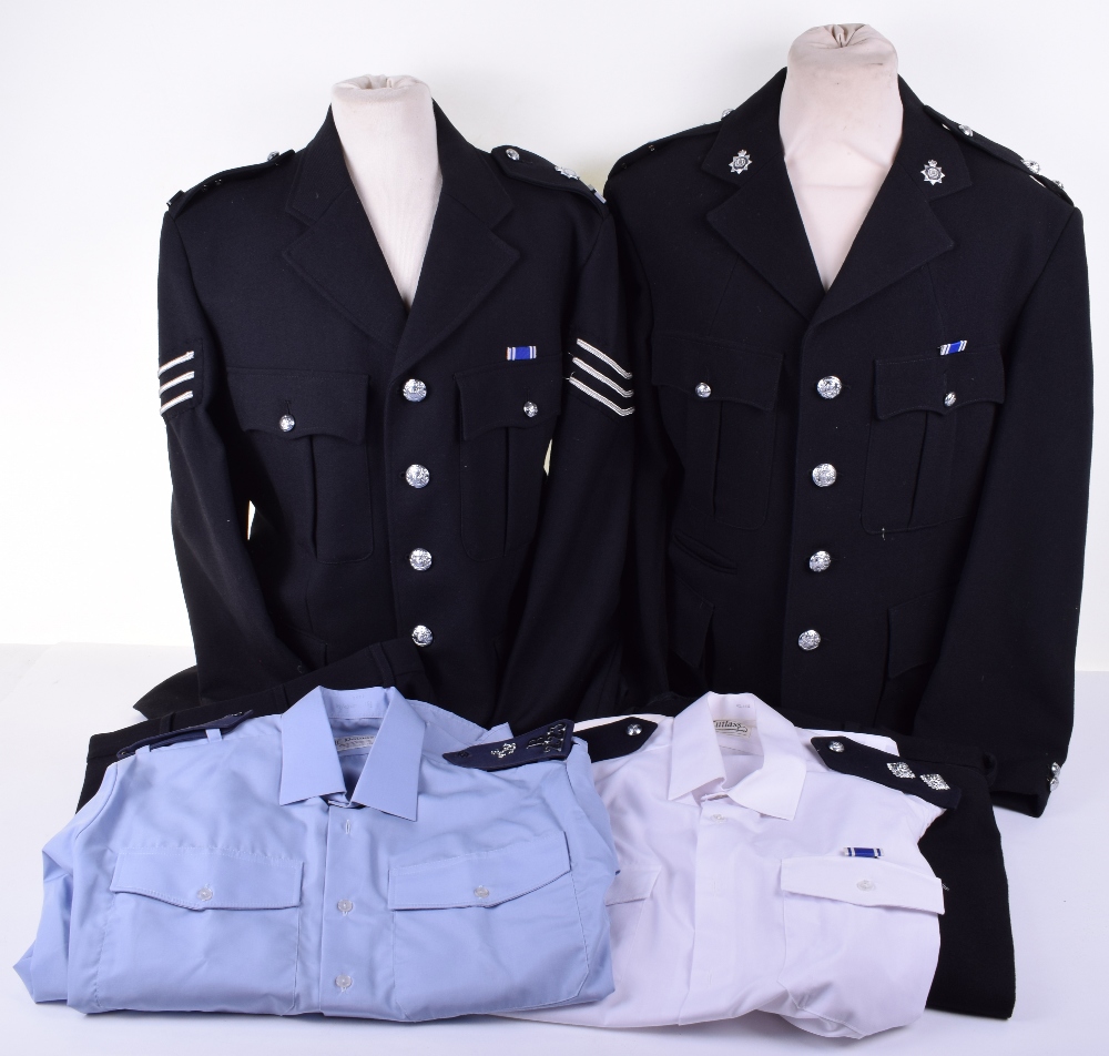 Four Obsolete Police Tunics, Kent Constabulary old style belted tunic ...