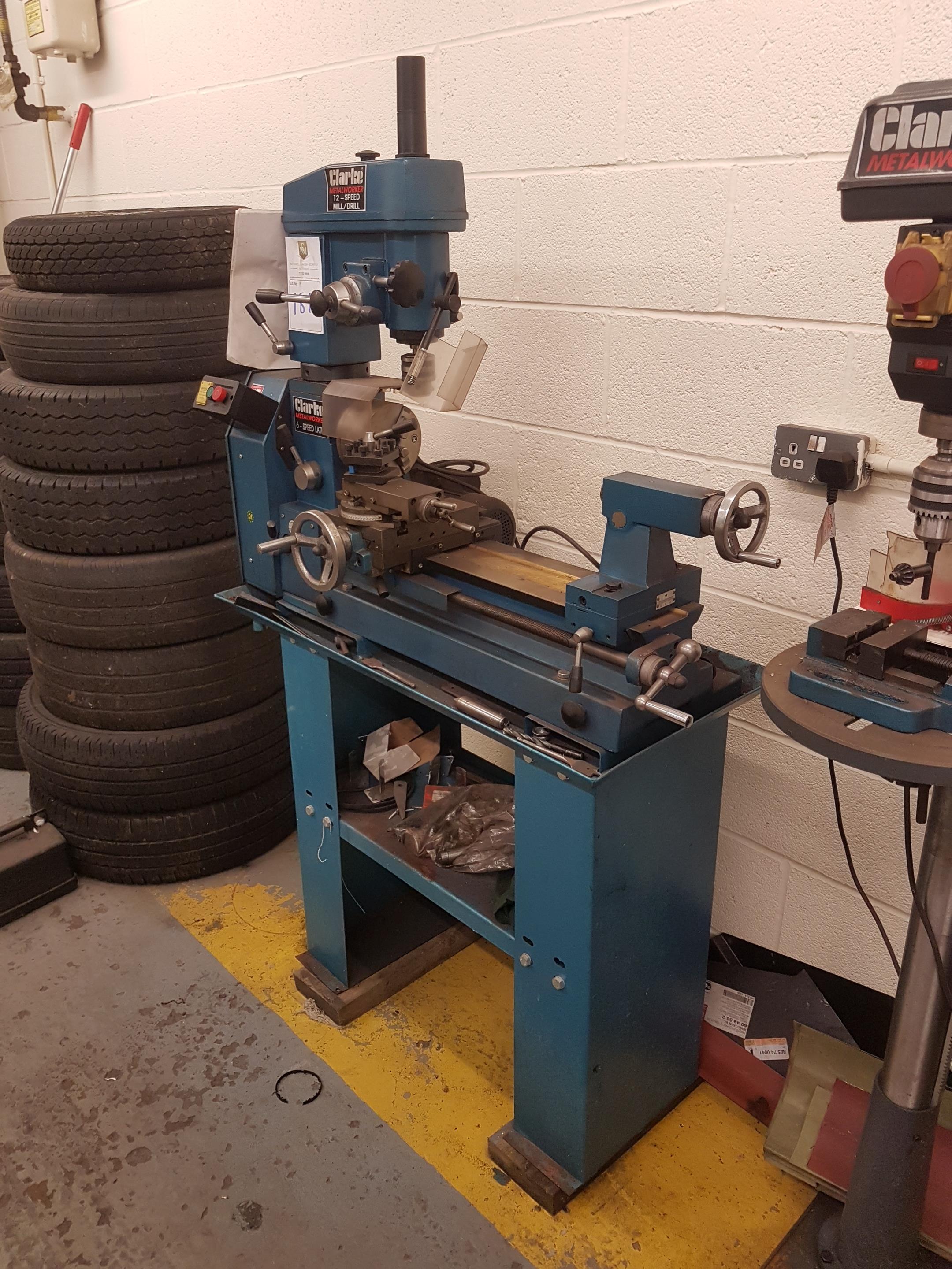 Clarke Metalworker 6 Speed Lathe / 12 Speed Mill / Drill 240v Bench top ...