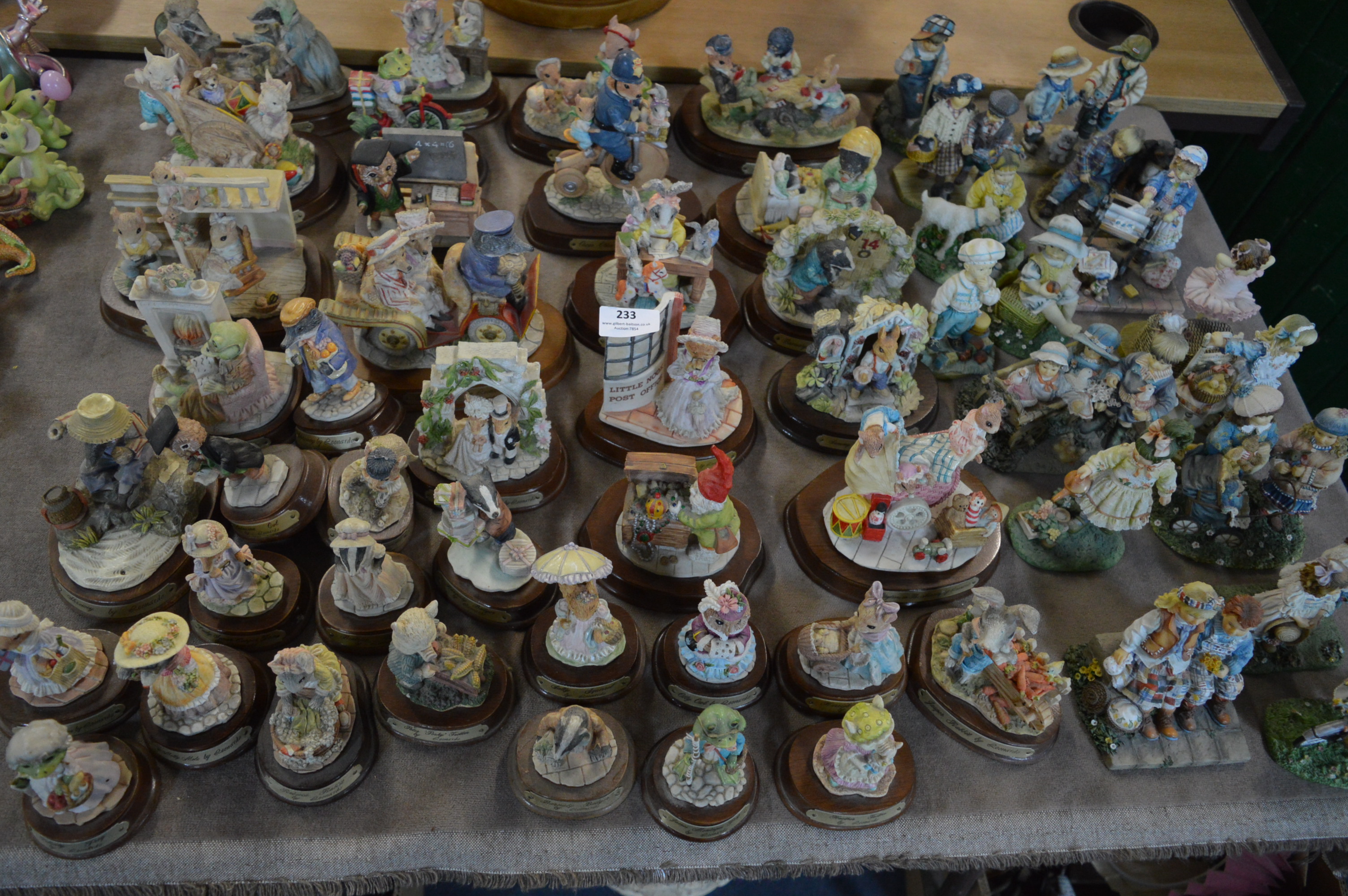 Large Collection of Leonardo Pottery Animals and Children Figurines