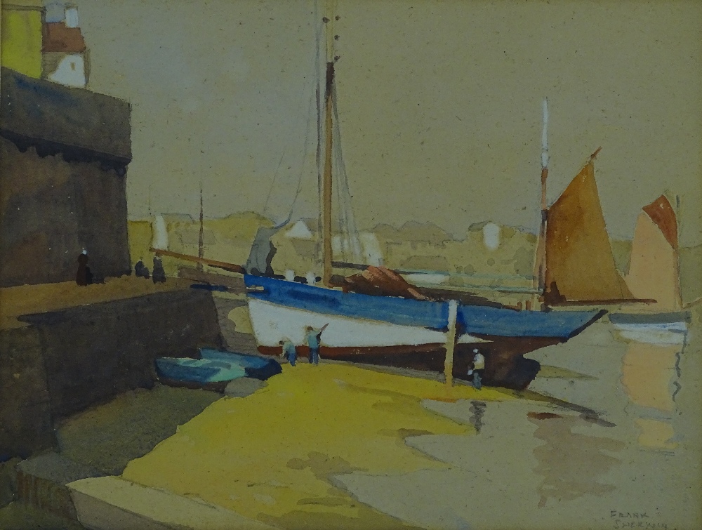 Frank Sherwin (born 1896) Watercolour, Harbour scene, signed, 28 x 36 ...