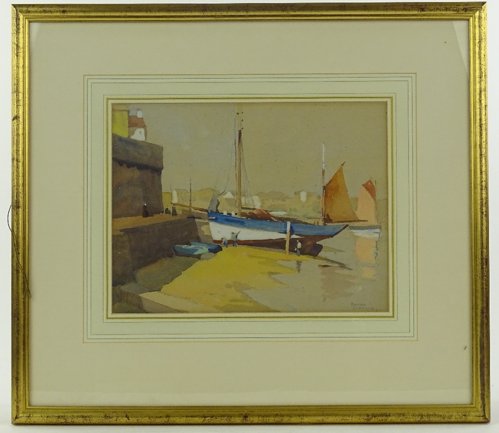 Frank Sherwin (born 1896) Watercolour, Harbour scene, signed, 28 x 36 ...