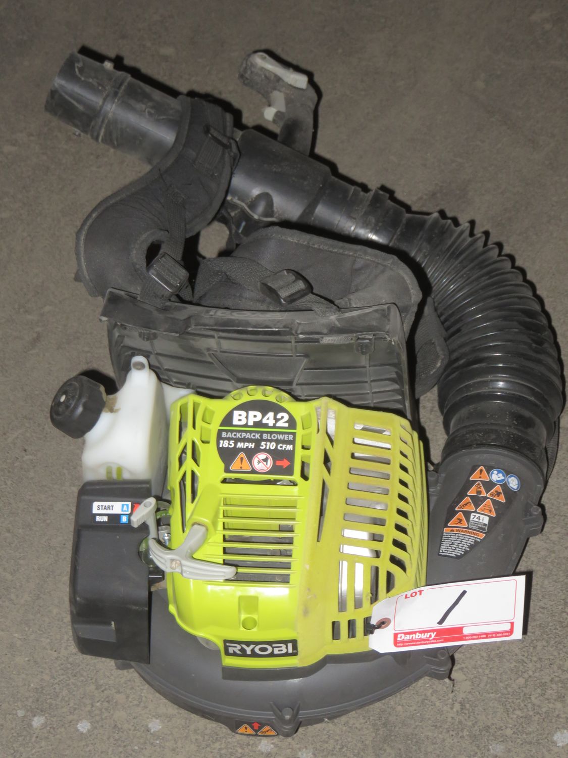 RYOBI BP42 GAS LEAF BACK PACK 185MPH 510CFM BLOWER