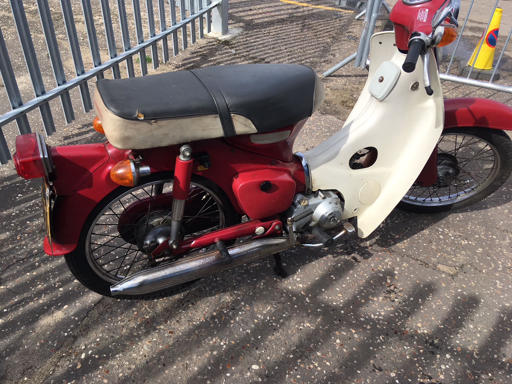 A Classic 1976 Honda C70 Cub Step Thru Scooter Moped Motorcycle with ...