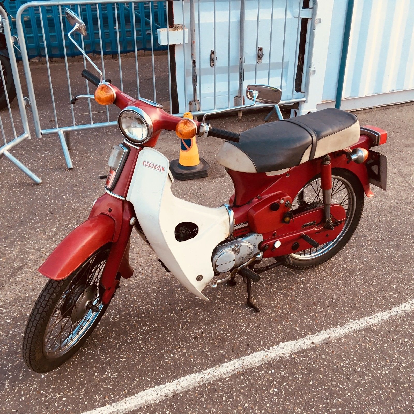 A Classic 1976 Honda C70 Cub Step Thru Scooter Moped Motorcycle with ...