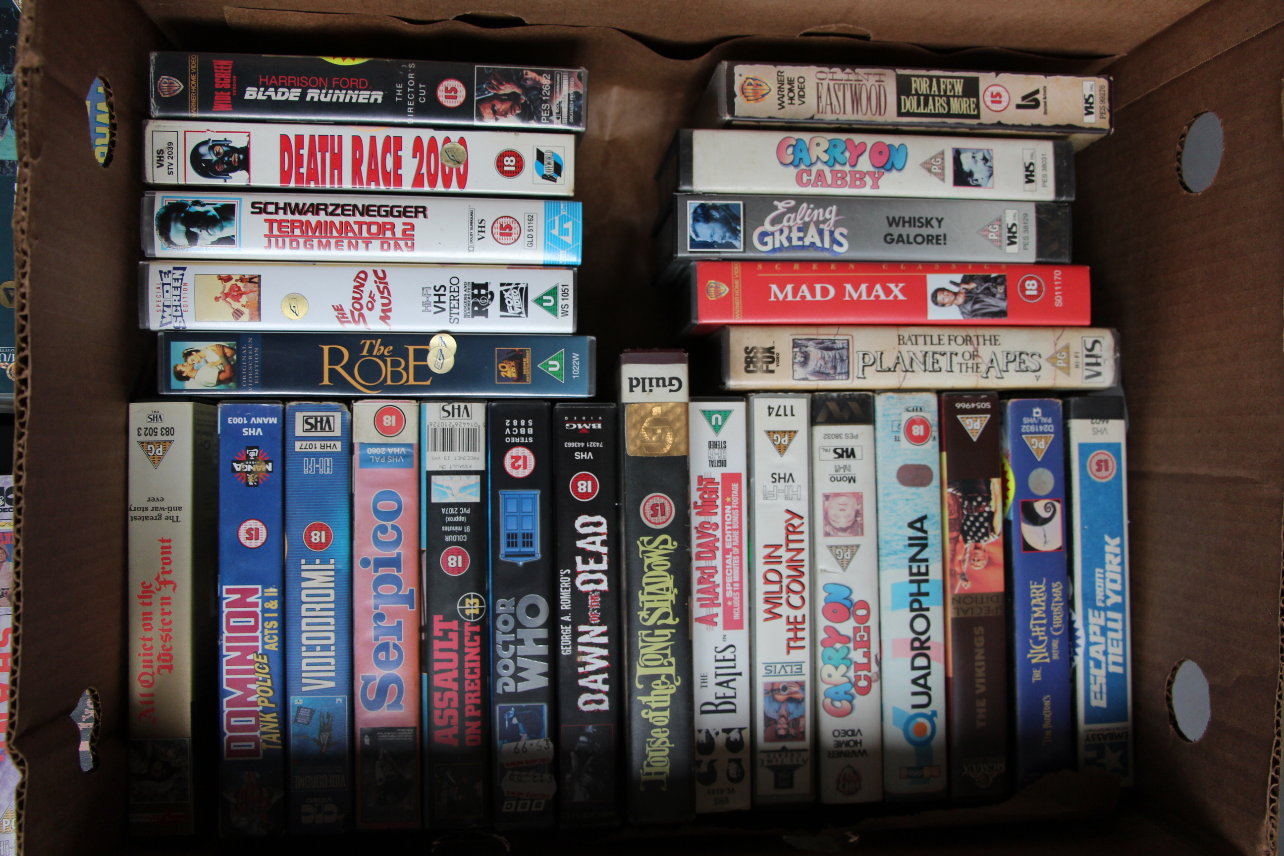 70+ VHS Ex-rental 80's video shop video tapes direct from the video ...