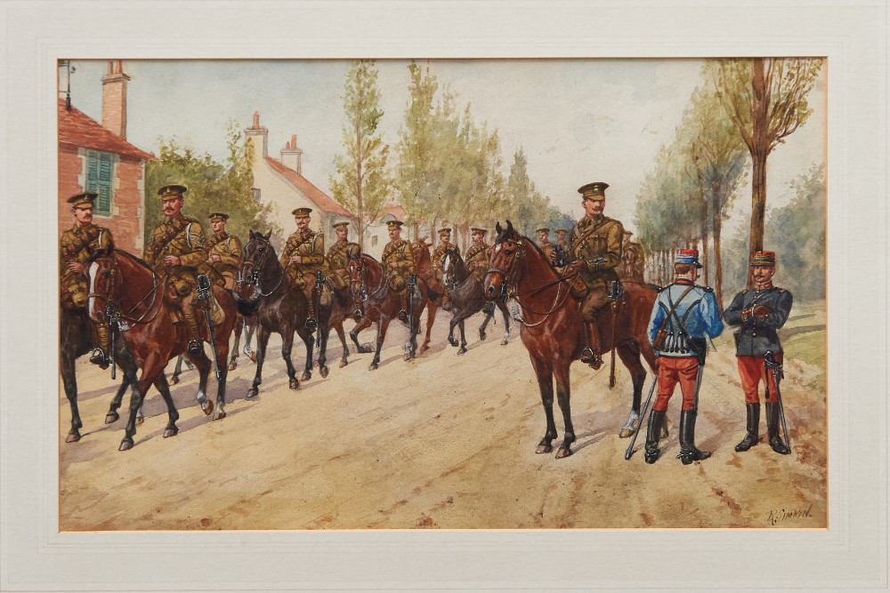 Richard Simkin (1840-1926) watercolour - 6th Dragoon Guards, September ...