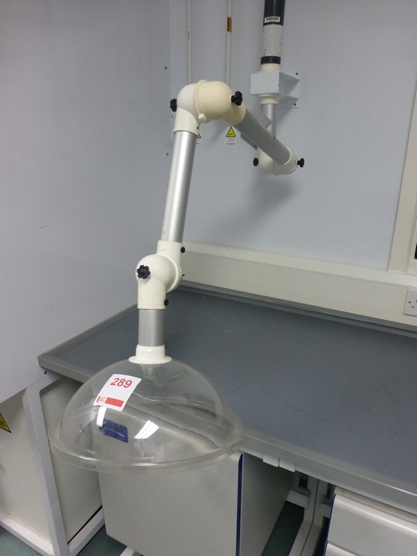 Laboratory wall mounted adjustable fume extraction hood