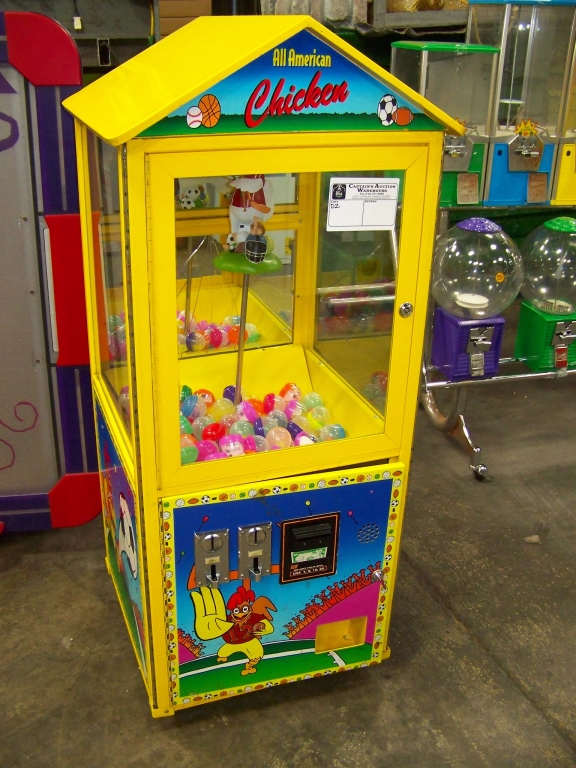 ALL AMERICAN CHICKEN PRIZE EGG VENDING MACHINE Item is in used ...