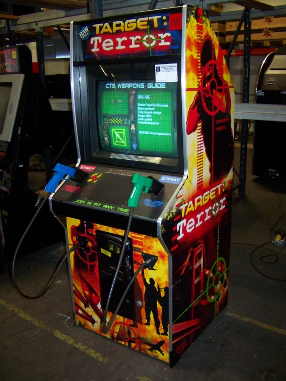 TARGET TERROR GOLD DEDICATED SHOOTER ARCADE GAME Item is in used ...