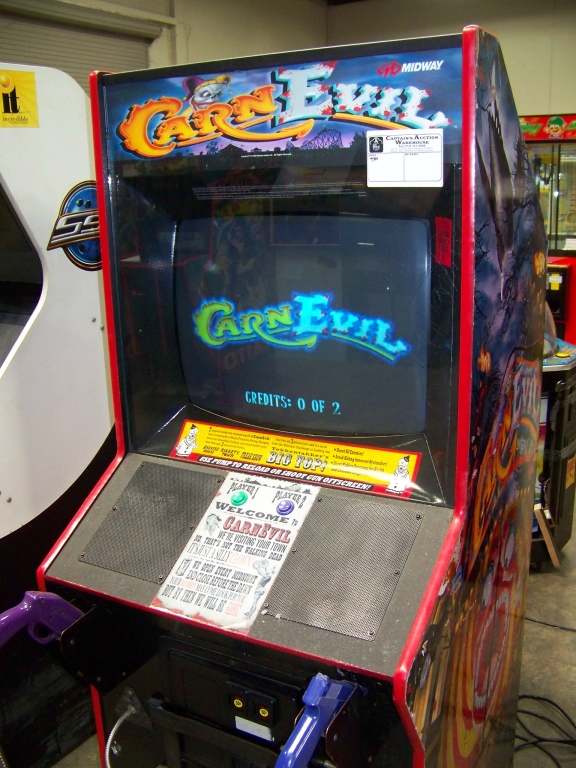 CARNEVIL CLASSIC SHOOTER ARCADE GAME MIDWAY Item is in used condition ...