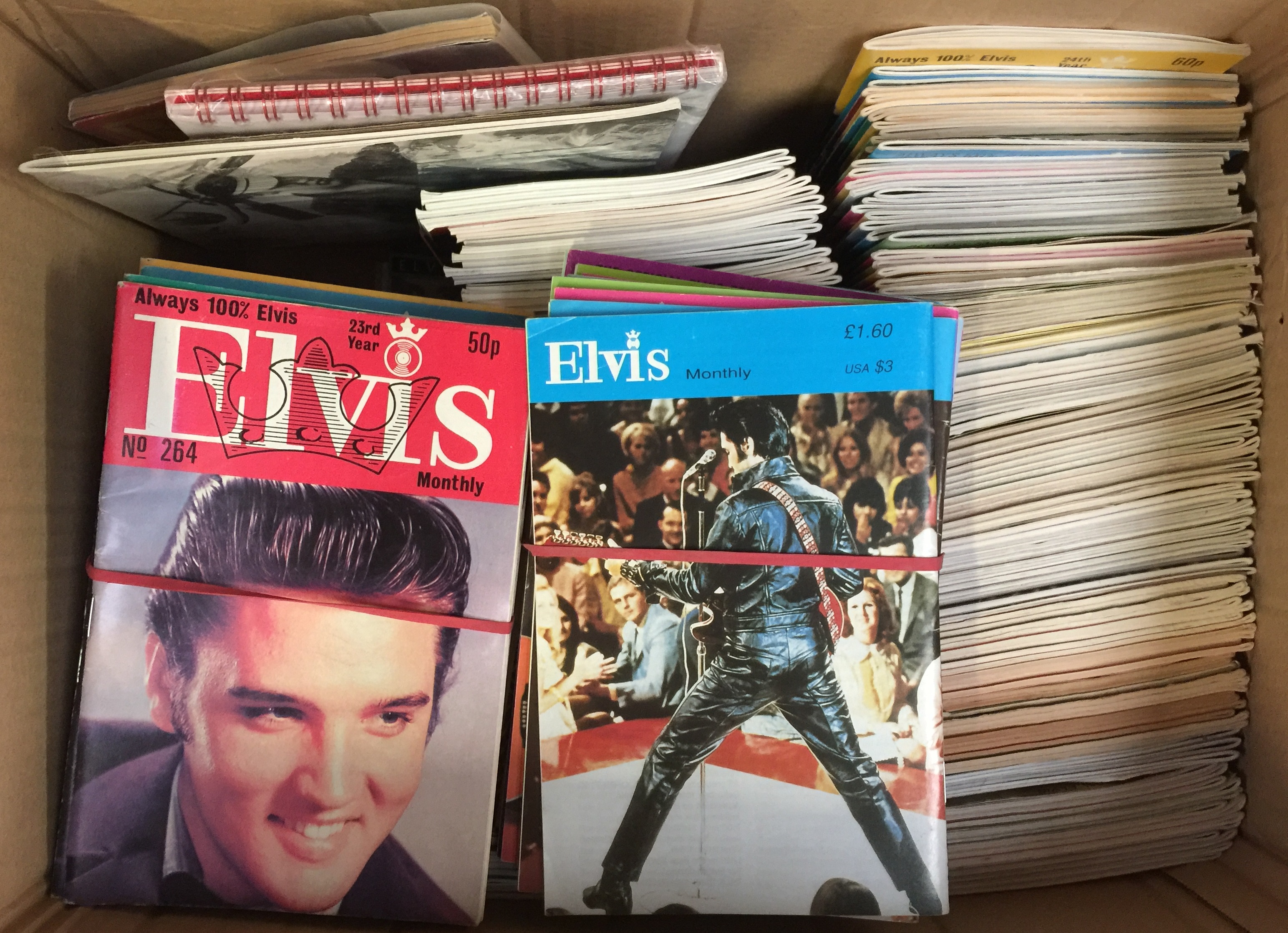 ELVIS FAN CLUB MAGAZINES. A large quantity of fan club materials to ...