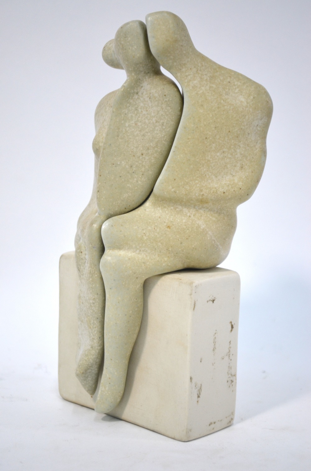 Peter Wright - two ceramic sculptures of mother and child and father ...