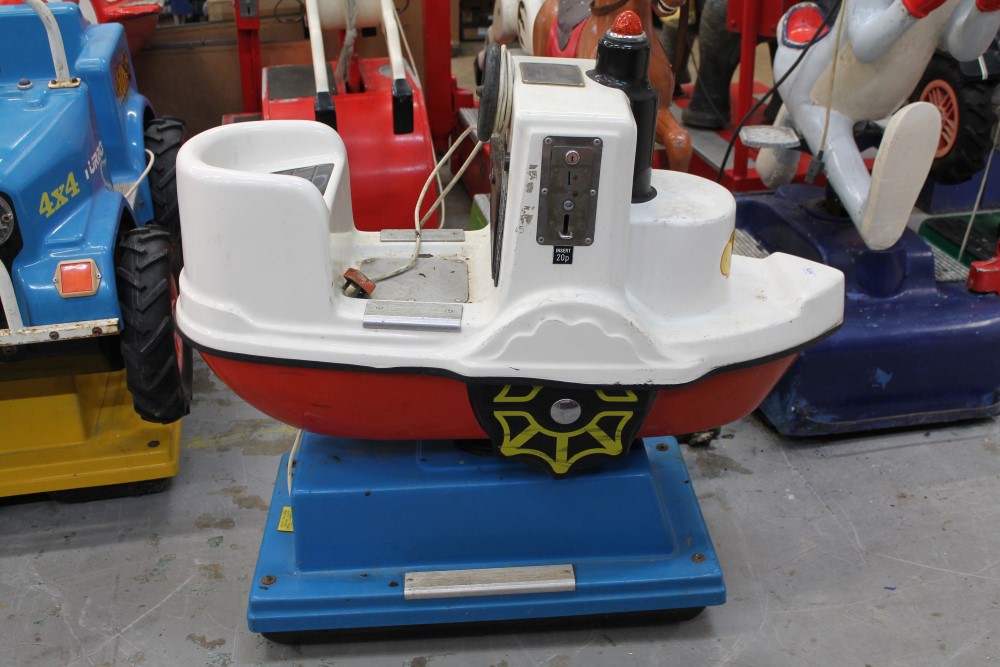 Amusement arcade coin operated ride-on boat 'Delta Queen'
