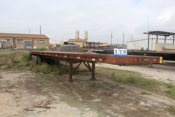#7 1973 LUFKIN FULL FB TOKEN TRAILER, FLATBED, 40 FOOT, WEIGHT: 10100 LBS