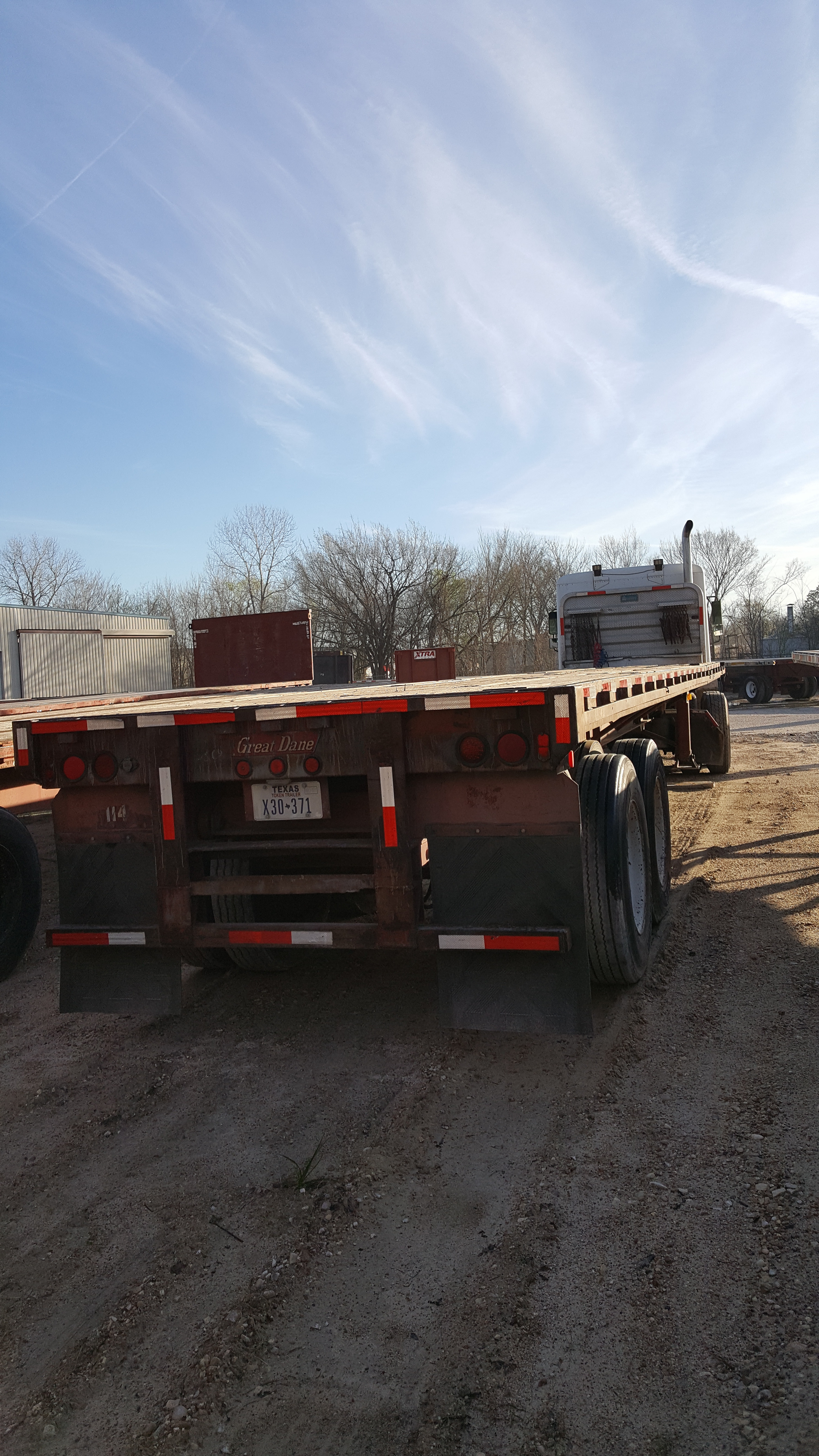 #20 1990 GREAT DANE FB TOKEN TRAILER, FLATBED, 40 FOOT, WEIGHT: 14540 LBS