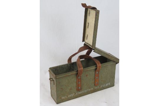 A WWII British Vickers Machine Gunners ammunition box marked 'Belt ...