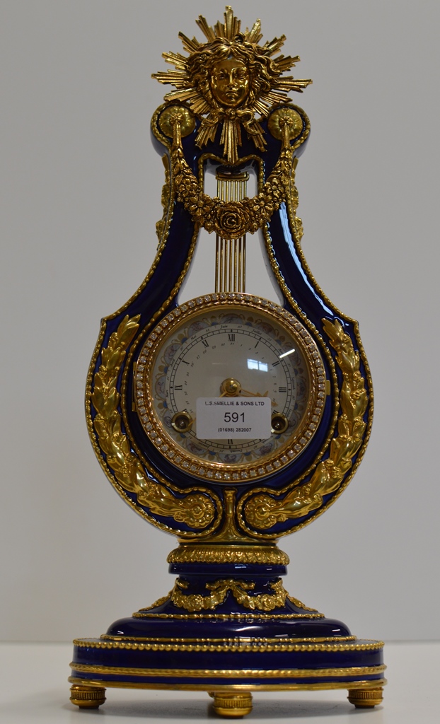 A DECORATIVE REPRODUCTION MANTLE CLOCK - THE MARIE-ANTOINETTE CLOCK ...