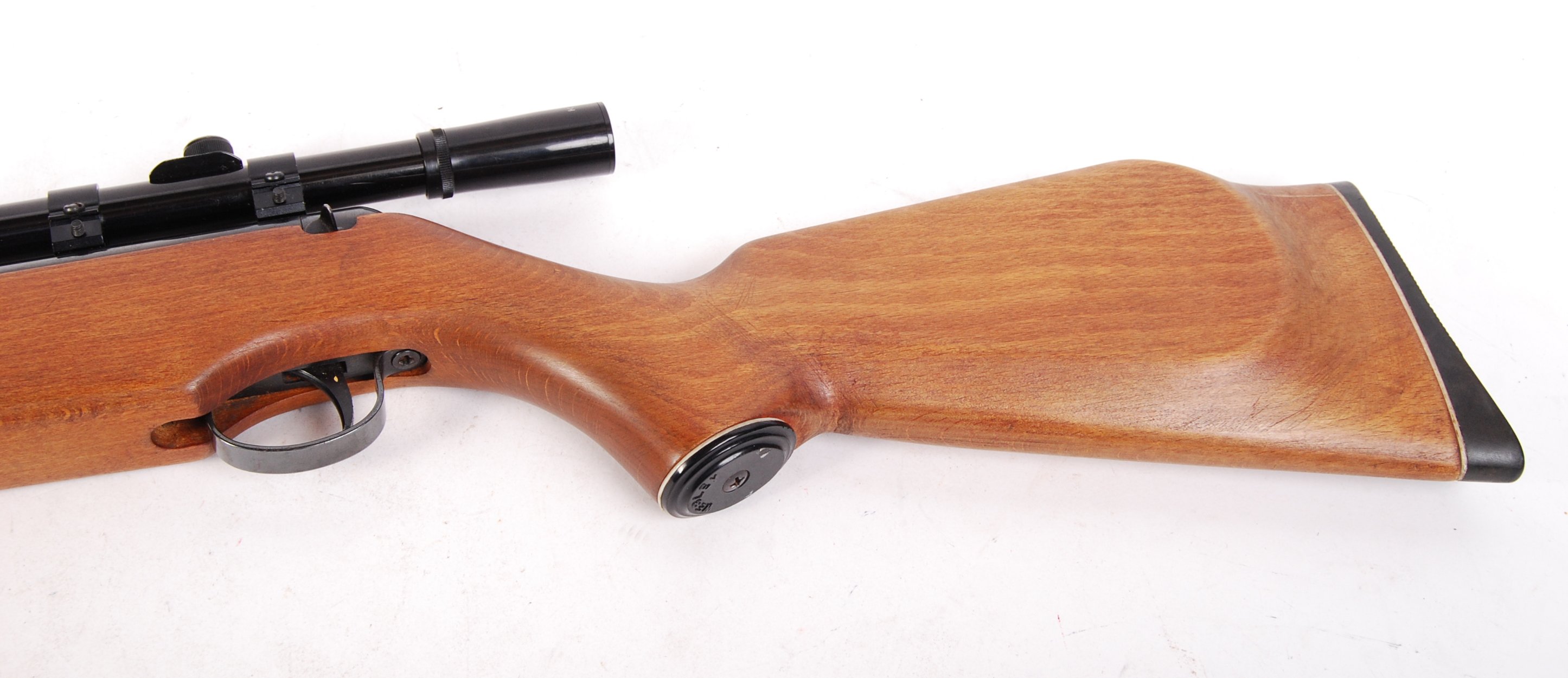 A good vintage Webley & Scott made .22 calibre air rifle. Fitted with a ...