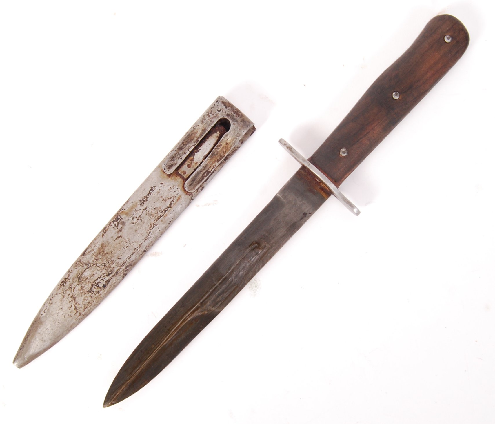 A WWII Second World War German Nazi Third Reich boot knife and steel ...