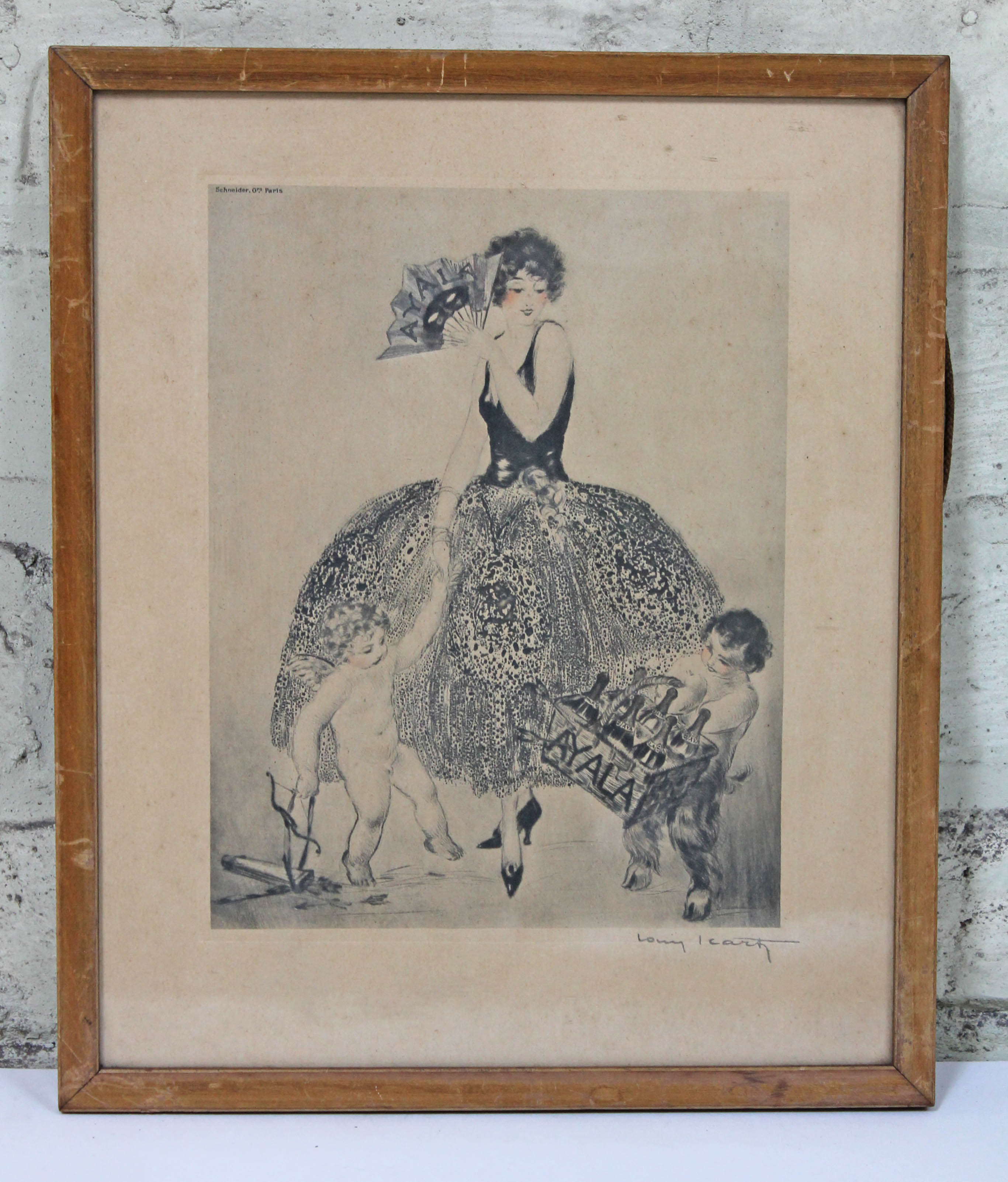 Louis Icart (1888-1950), French Art Deco etching depicting a lady and ...