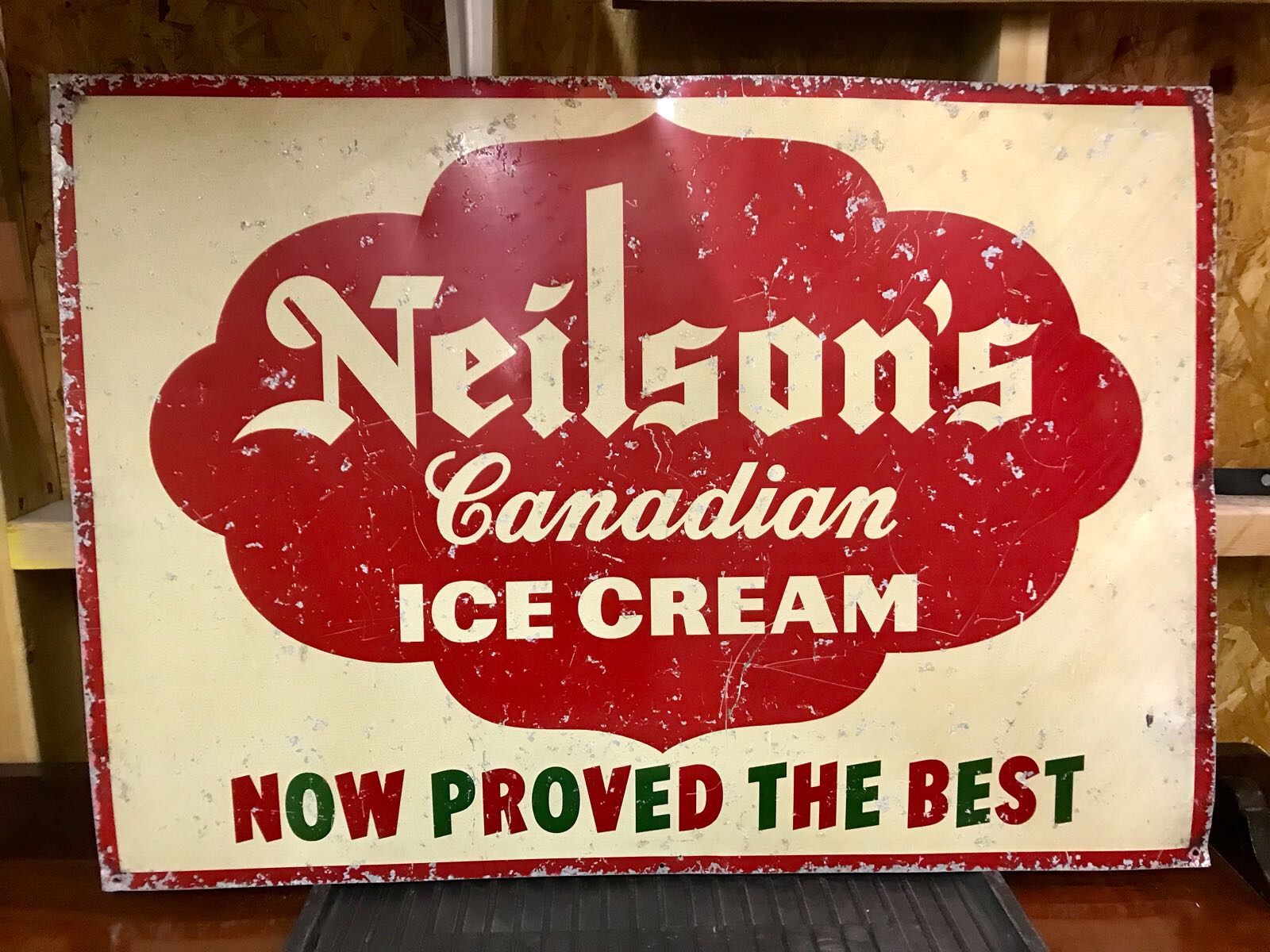 Neilson's Canadian ice Cream Metal Sign - 86cm x 61cm.