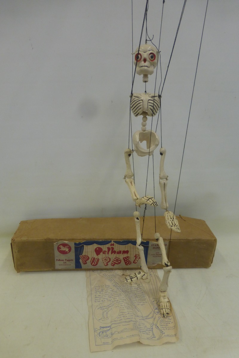 A boxed 1950s 'Disjointing Skeleton' Pelham Puppet, with original ...
