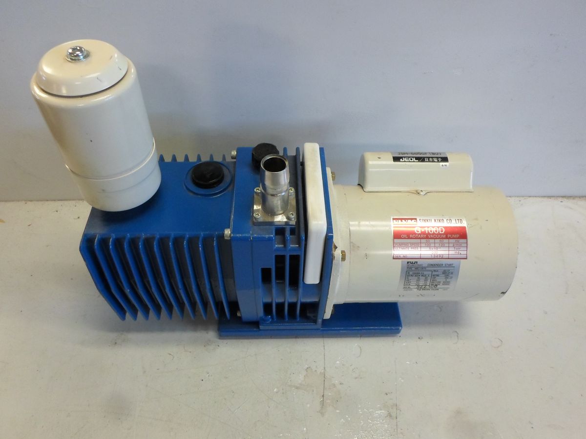ULVAC G-100D OIL ROTARY VACUUM PUMP PUMPING SPEED 100/120 L/MIN W ...