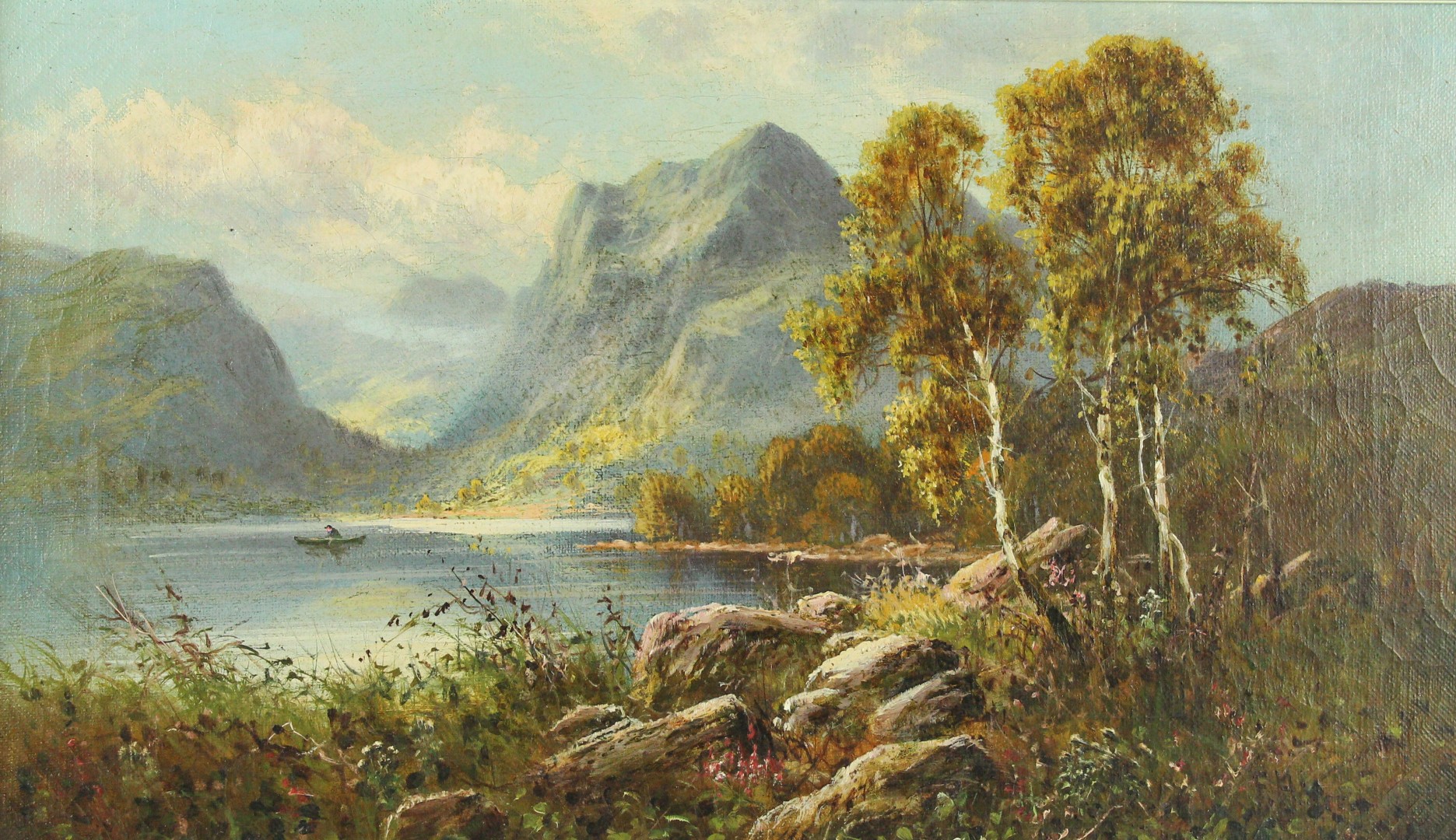 Frank Hider (British 1861-1933), 'The Waning of the Year, Lake Bala'Oil ...