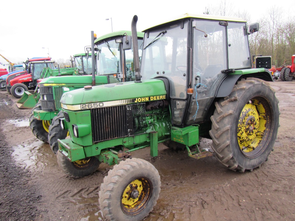John Deere 2650 2wd Tractor with MC1 Cab. V5 will be supplied Reg No ...