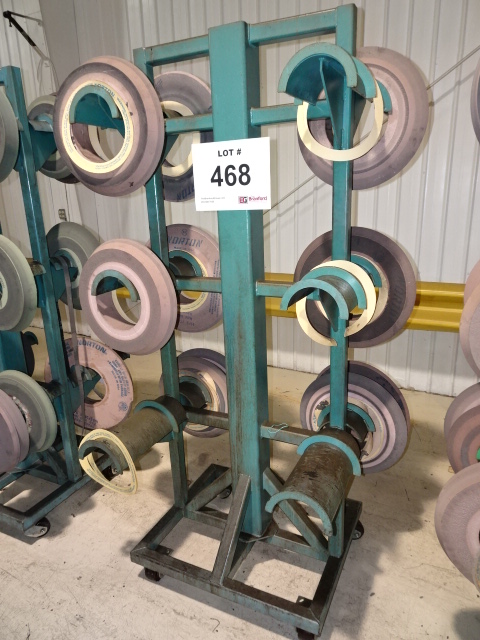 { Choice of lots: 467,468 } 3-Tier Double Sided Castered Grinding Wheel ...