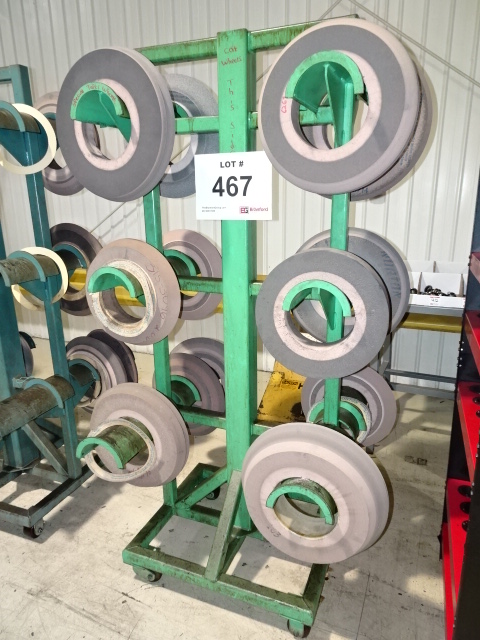 { Choice of lots: 467,468 } 3-Tier Double Sided Castered Grinding Wheel ...