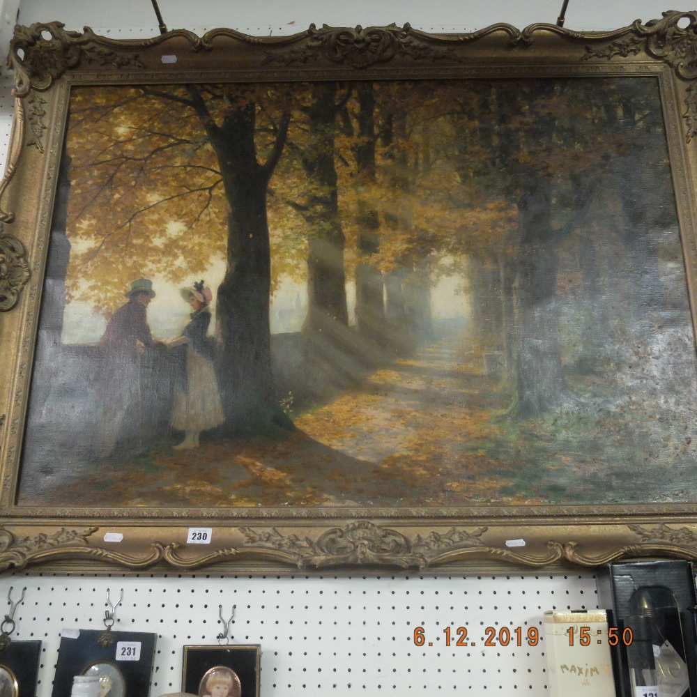 A gilt framed oil on canvas, woodland scene signed Max Pietschmann ...