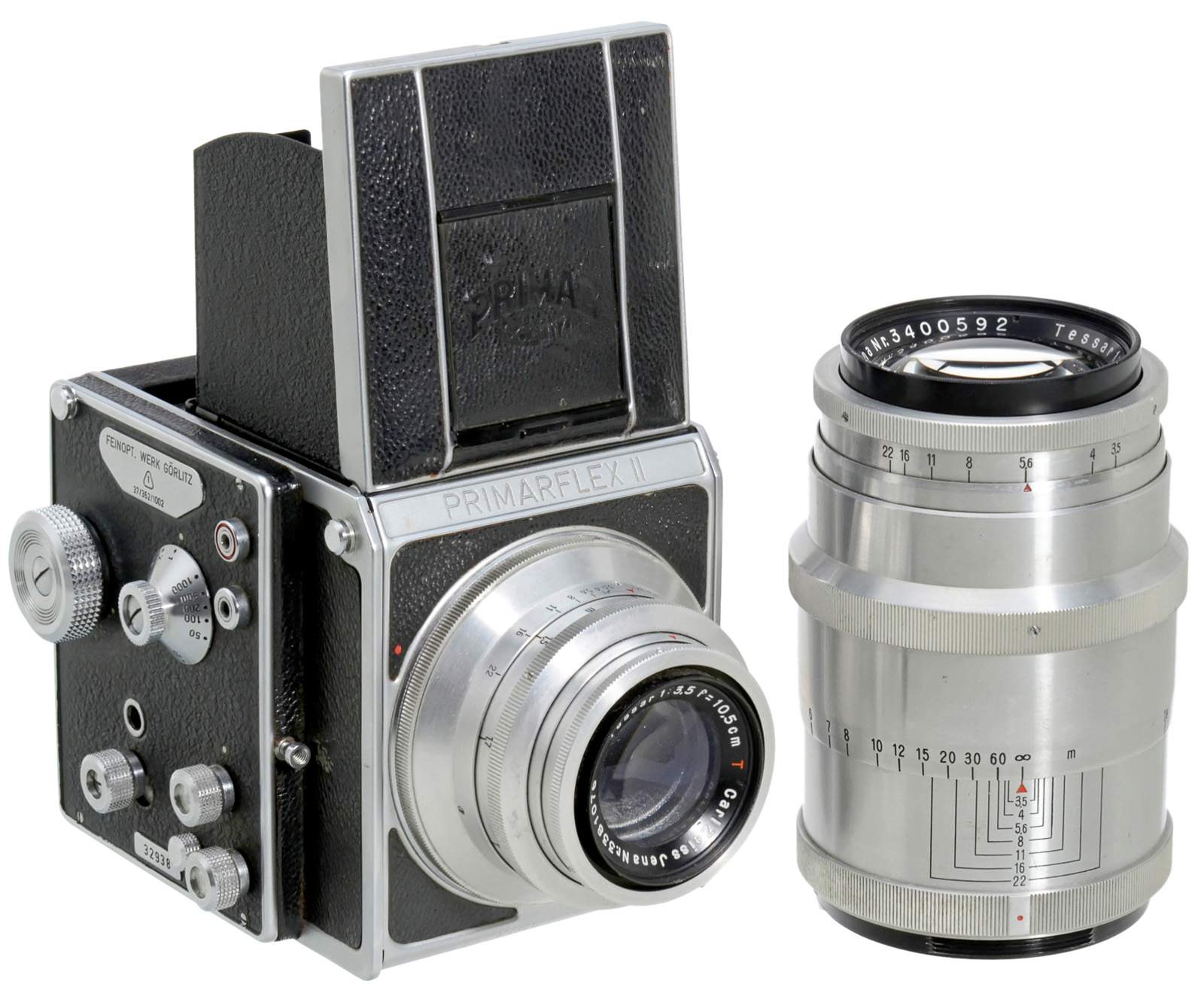 Primarflex II with 2 Lenses, c. 1950 Feinopt. Werk Görlitz. No. 32938 ...